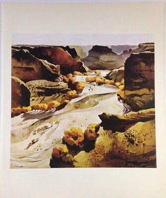 1970 Vintage SOUTHWEST Full Color Art Plate "CANYON DE CHELLY" McIntyre ...