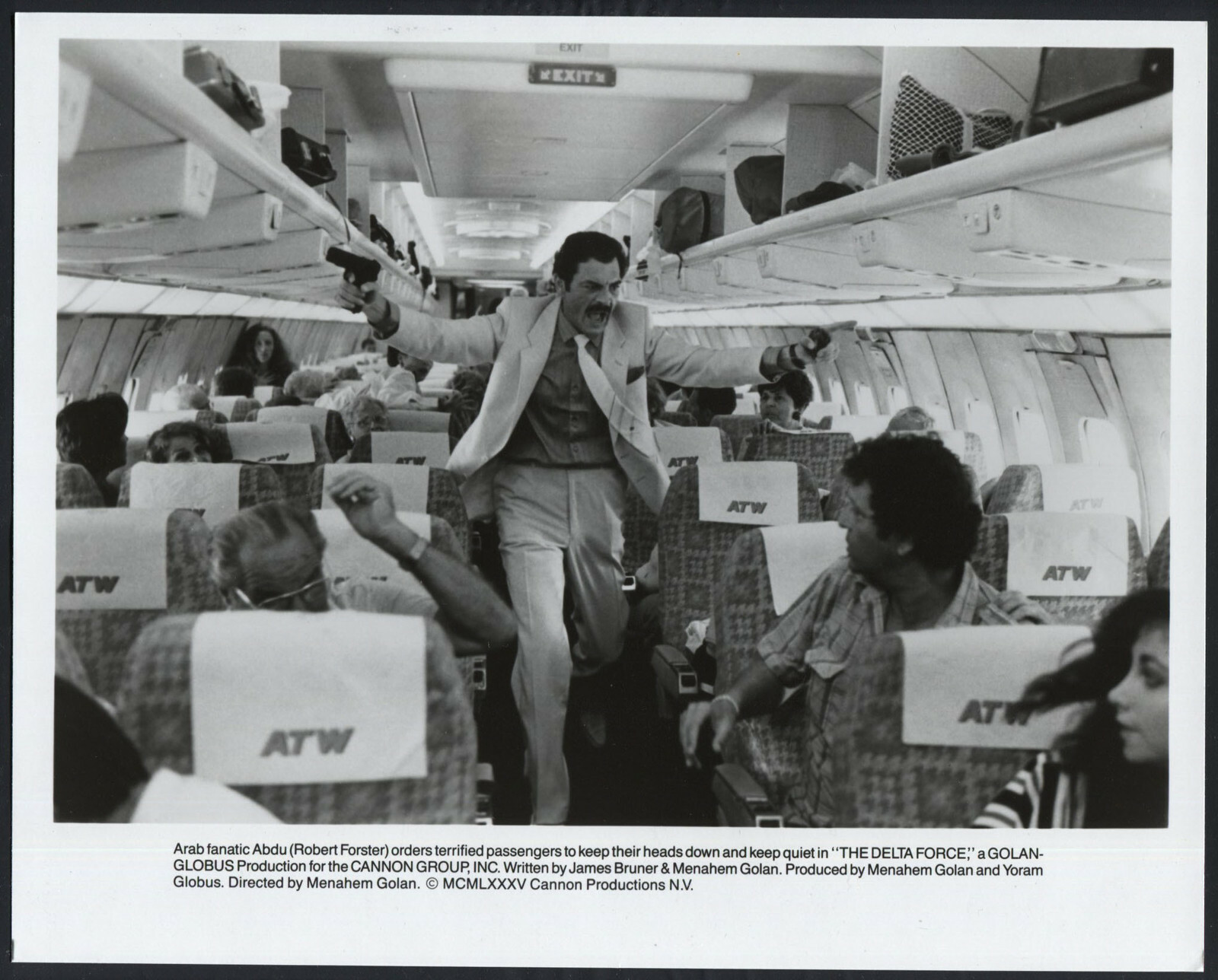 The Delta Force ’85 ROBERT FORSTER AIRPLANE GUNS PASSENGERS | eBay