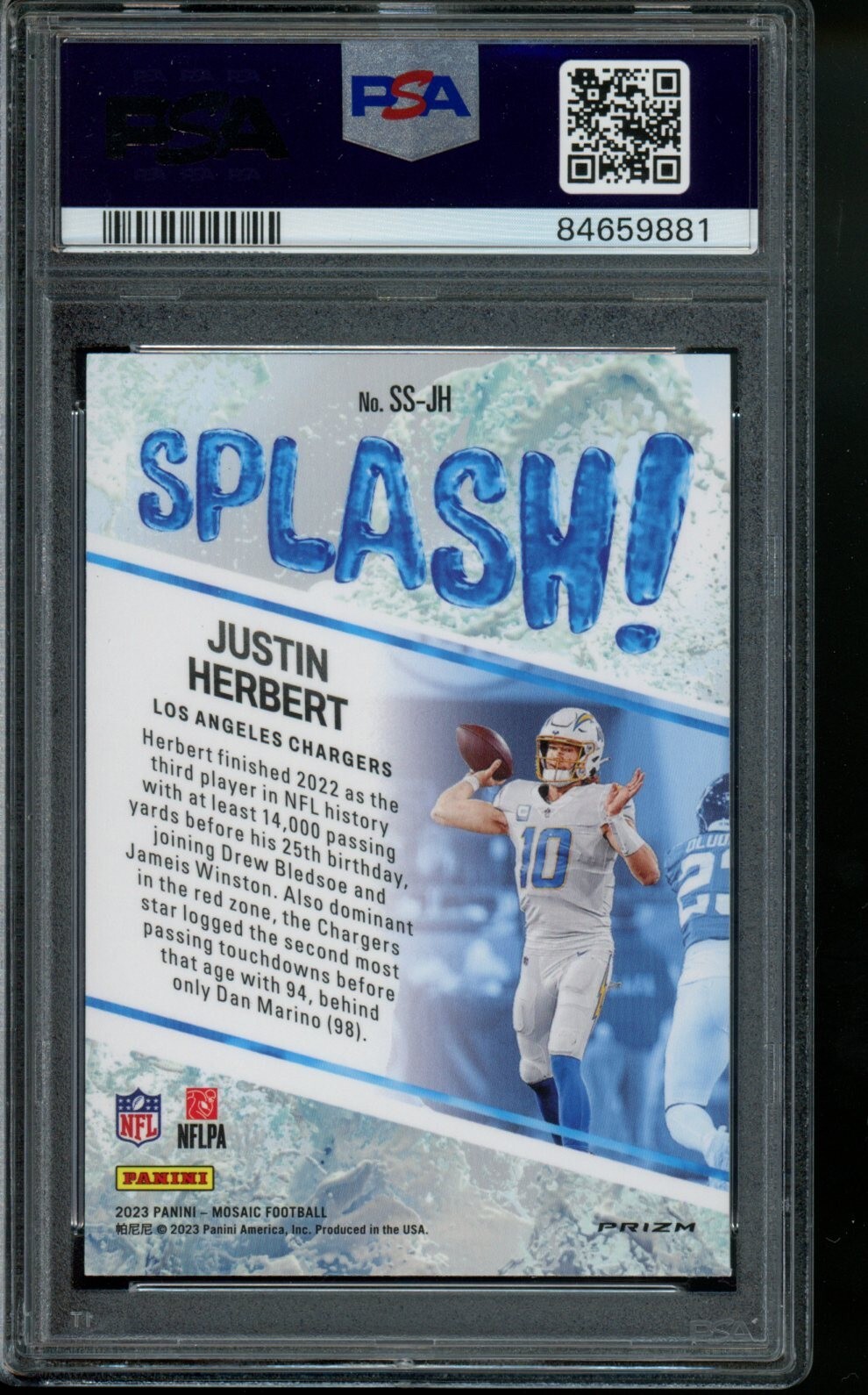 2023 Panini Mosaic - Splash Mosaic Silver Prizm #SS-JH Justin Herbert ...