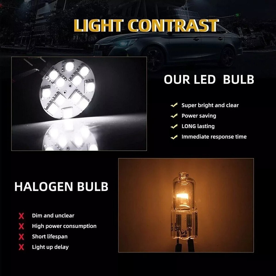 G4 Caravan Boat LED Bulb 12smd / 24smd Disc Bulbs 12V DC Cool White ...