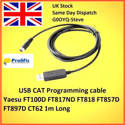 USB CAT Cable FT-100D FT-817 FT-818 FT-857D FT-897D FT-100D FT-817ND CT-62 1m | eBay