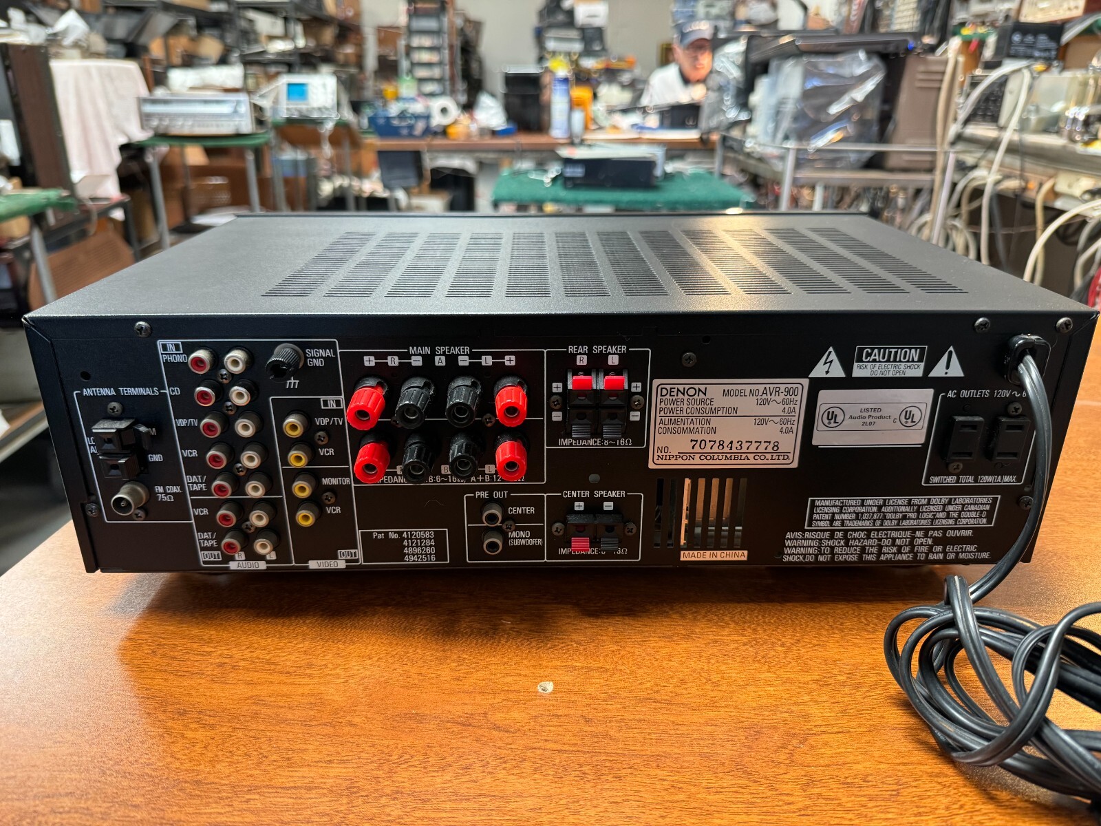 AV Receiver Denon AVR-900 Precision Audio Component Surround 120V 4.0A ...