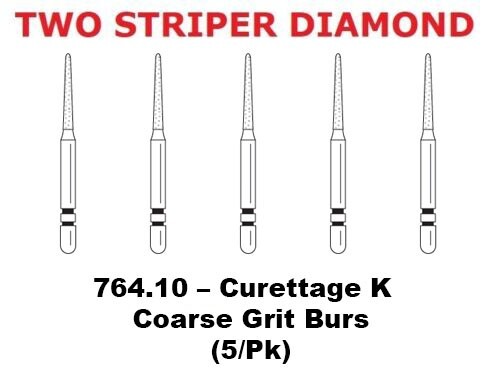 Premier Dental TWO STRIPER Diamond 764.10 – Curettage K Coarse Grit ...
