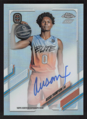 2021-22 Topps Chrome Overtime Elite OTE Ausar Thompson Chrome AUTO RC ...