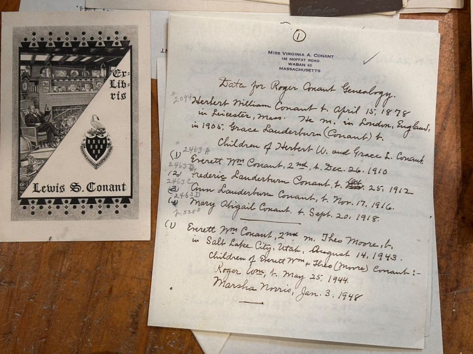 1940s Roger Conant Family Beverly Salem MA notes documents photos 500 ...