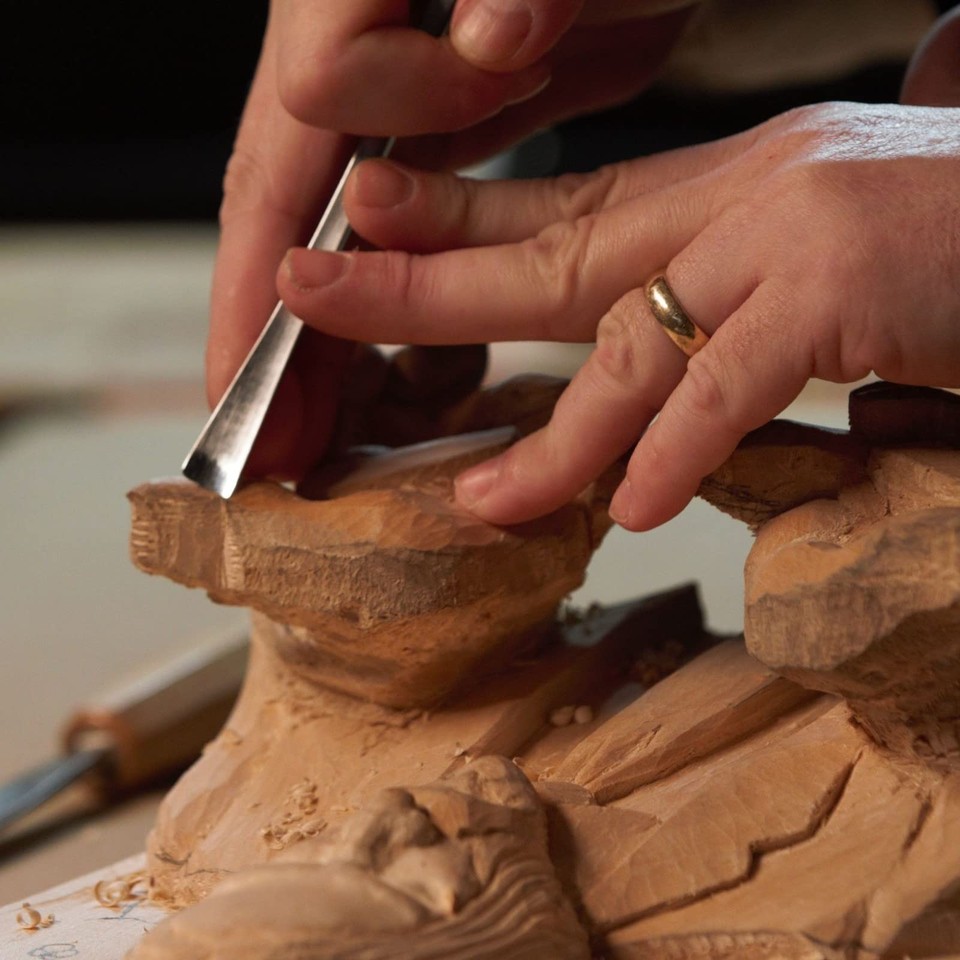 High-Quality Wood Carving Tools Set of 4 Fishtail Chisels and Gouges ...