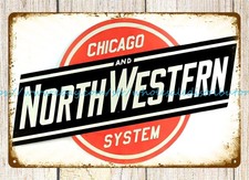 Chicago Northwestern Railway Railroad Train Metal Sign for sale online ...