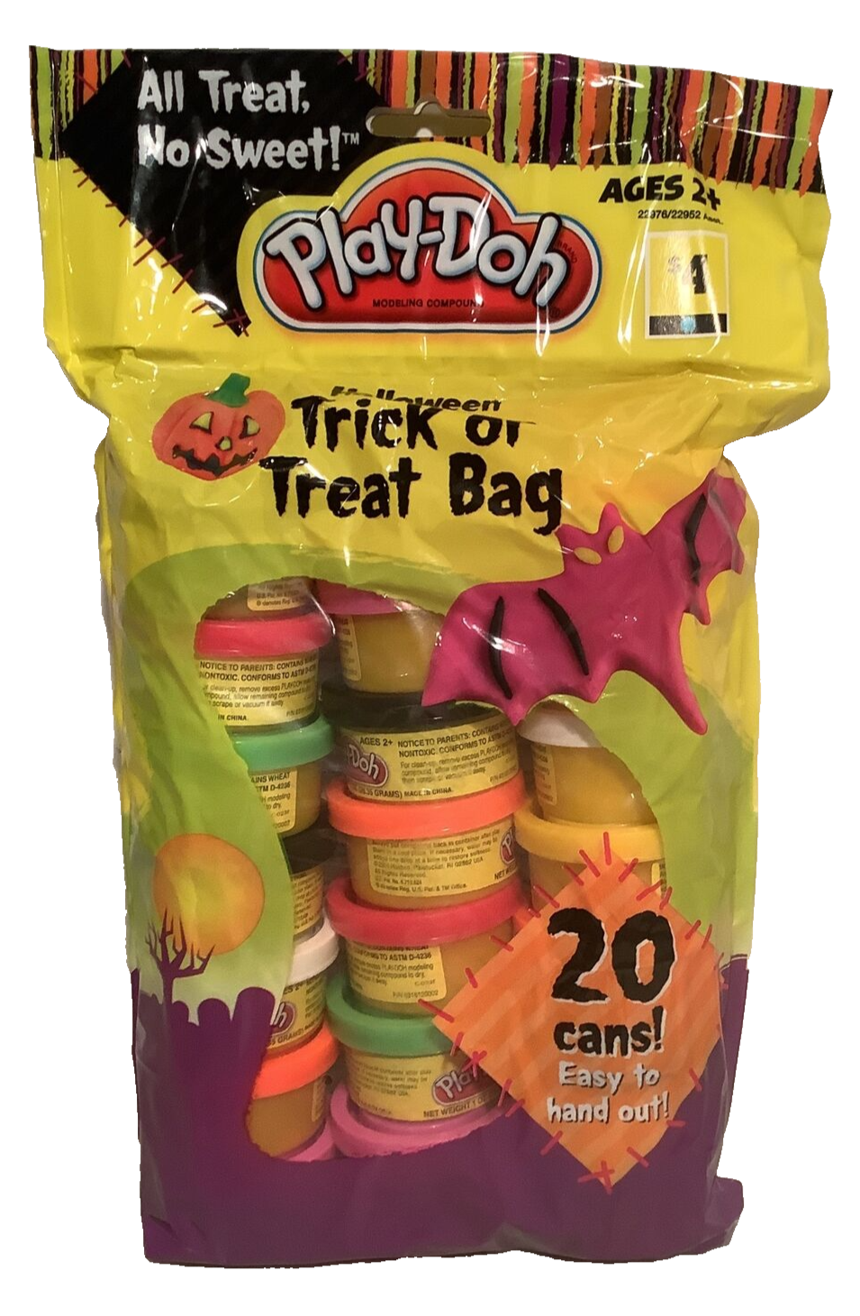 Play-Doh Super Color Trick or Treat Bag of 20-one oz party-size cans ...