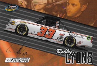SIGNED 2018 ROBBY LYONS "SUNWEST CONSTRUCTION TALLADEGA 33 NASCAR TRUCK ...