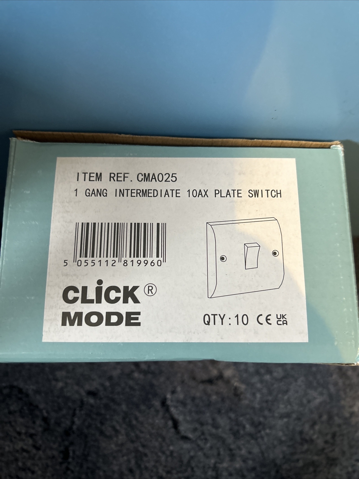 Intermediate Light Switch Click CMA025 White Plastic Plate Switch | eBay UK