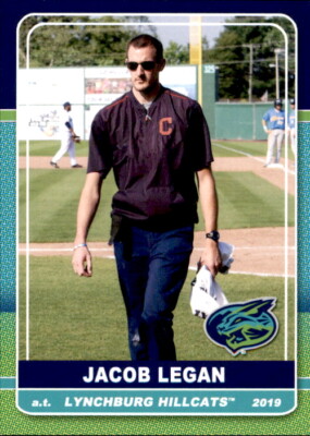 2019 Lynchburg Hillcats Grandstand #15 Jacob Legan Trainer Jacksonville ...