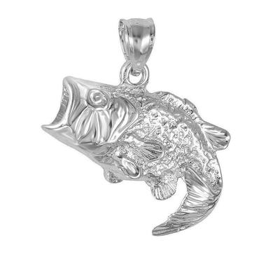 Sterling Silver BASS FISH Pendant / Charm, Made in USA | eBay