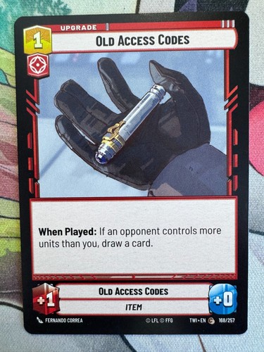Old Access Codes Nonfoil/Regular Star Wars Unlimited TCG WSC428 | eBay