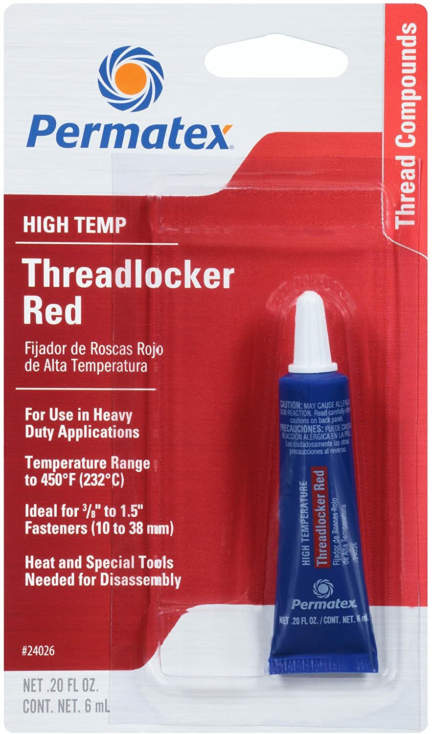 Permatex 24026 High Temperature Threadlocker Red, 6 ml | eBay