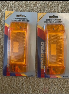 LOT OF 2 RoadPro RP-21002A Amber 6" x 2" Sealed Light with Reflective ...