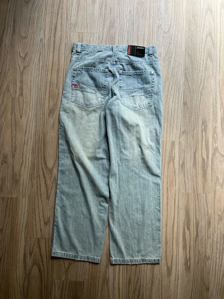 Vintage Y2K Southpole Blue Faded Red Tab Label Wide Leg Jeans 34 | eBay