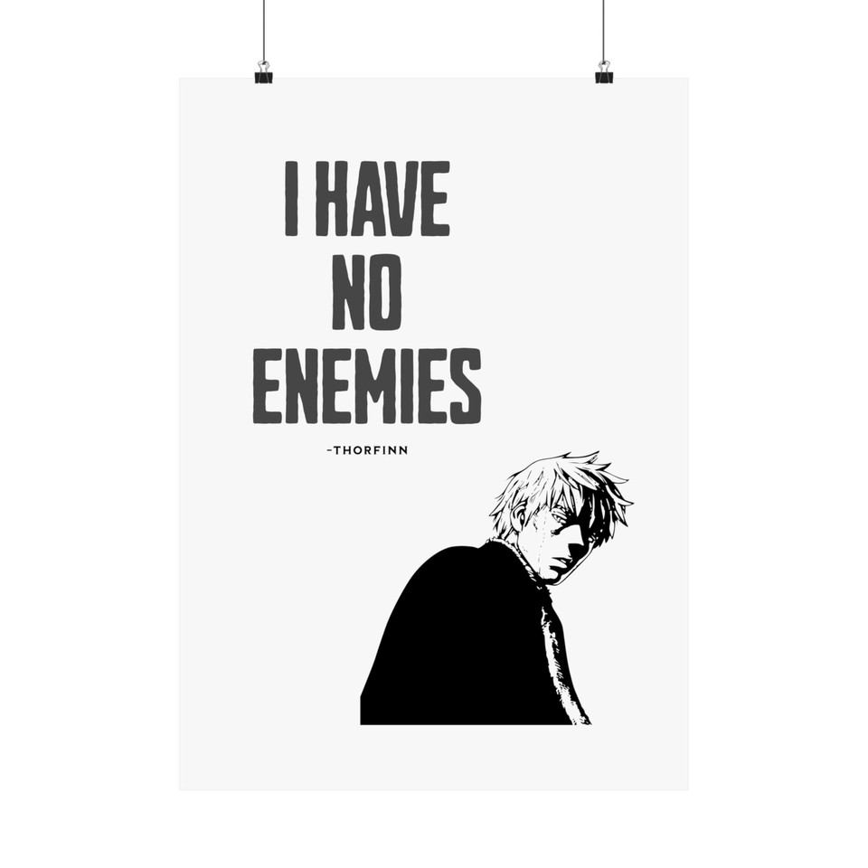 I Have No Enemies, Vinland Saga Thorfinn Quote Wall Art, Anime Manga ...