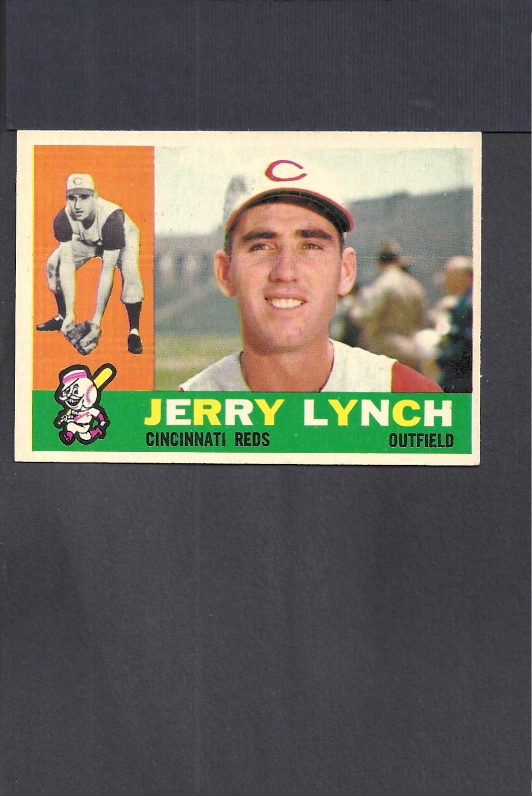 1960 TOPPS SET BREAK #198 JERRY LYNCH-5--REDS--NO CREASES--EX/MT/NR ...