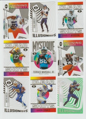 2021 Panini Illusions 9 Card Acetate Insert Lot Adams Metcalf Donald ...