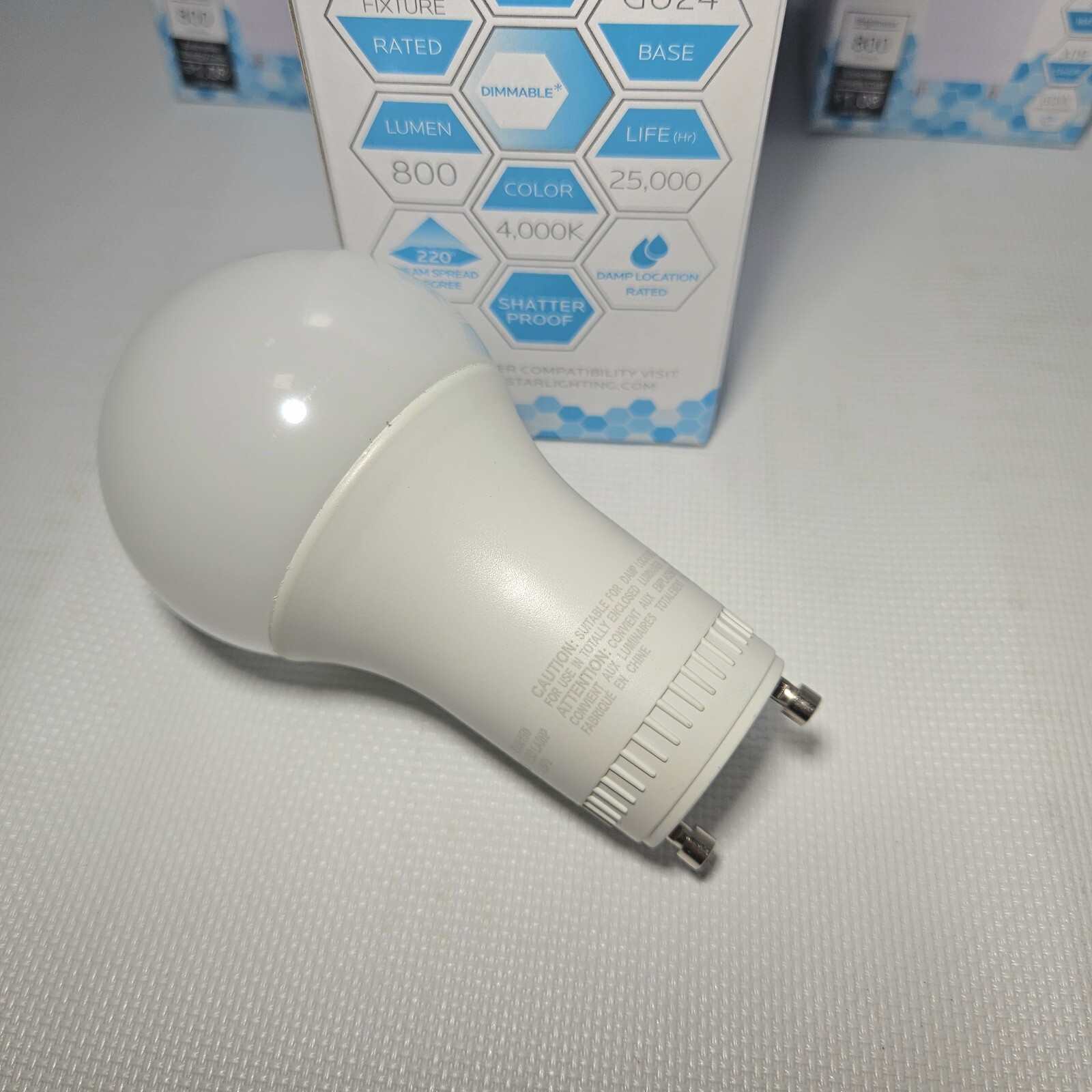 Luxrite L.e.d A19 Bulb Gu24 Base LR21462 9 Watt, 60 Watt Replacement Set Of 4 | eBay