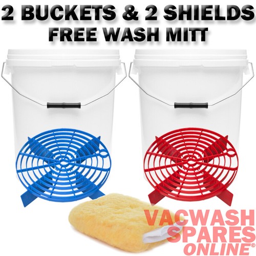 2 20L WASH BUCKETS AND BARRIER FILTERS - SCRATCH SHIELD -WASH BUCKET ...