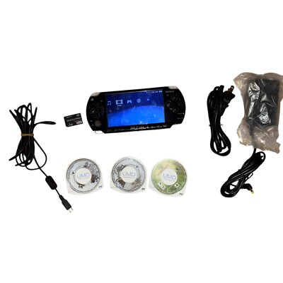 Sony PSP Black Console (PSP-2001) w/ Charger 3 Games 767578267234| eBay