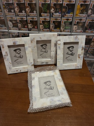 Photo Frame Stone White Brick Style Lot Of x4 9x13cm New x4 Frames ...