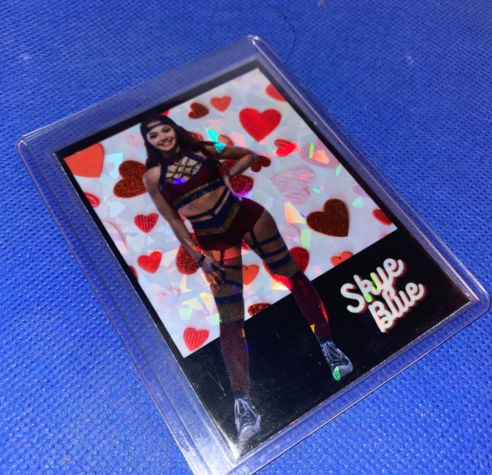 Skye Blue Custom WWE Divas Candy Hearts Sexy Foil Prizm Card & Photo ...