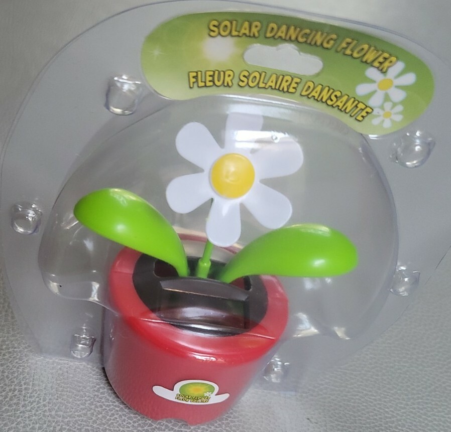 RED Solar Dancing DAISY Sun Or Light Powered FLOWER TOY Great Gift ...