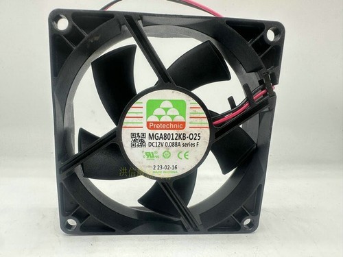 1 PCS Protechnic Fan MGA8012KB-O25 DC12V 0.088A 8025 8cm 2 wire cooling ...