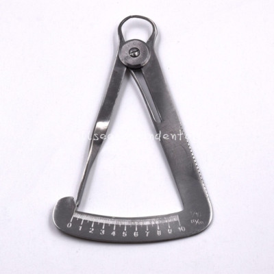 Dental Stainless Steel Wax Metal Crown Gauge Caliper Ruler Measuring ...