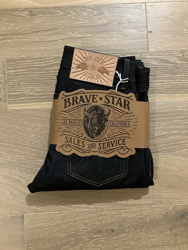 Brave Star Slim Straight Indigo Denim 28x32 | eBay