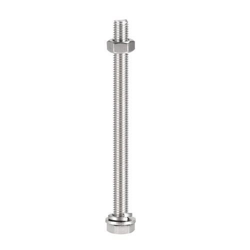 4 Sets M10 X 140mm Hex Head Screws Bolts Nuts Flat Lock Washers Kits 4-sets-m10-x-140mm-hex-head-screws-bolts-nuts-flat-lock-washers-kits