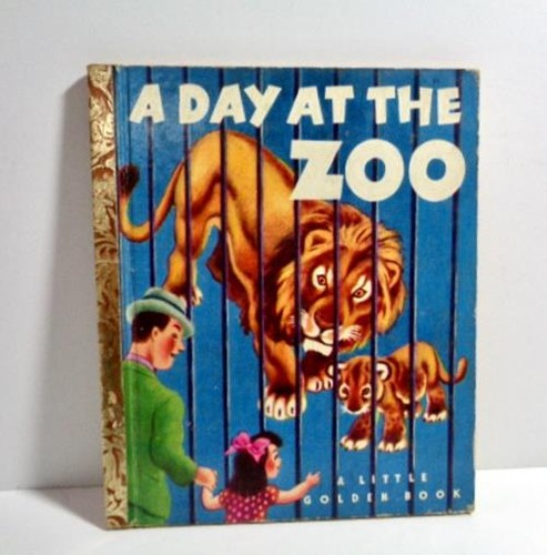 1950 "A DAY AT THE ZOO" LITTLE GOLDEN BOOK 1ST ED TIBOR GERGELY LAST ...