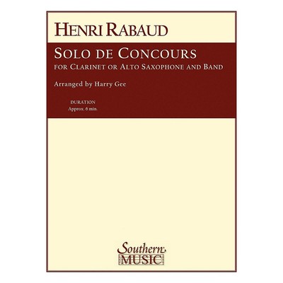 Southern Solo De Concours Concert Band Level 4 Arranged by Harry Gee | eBay