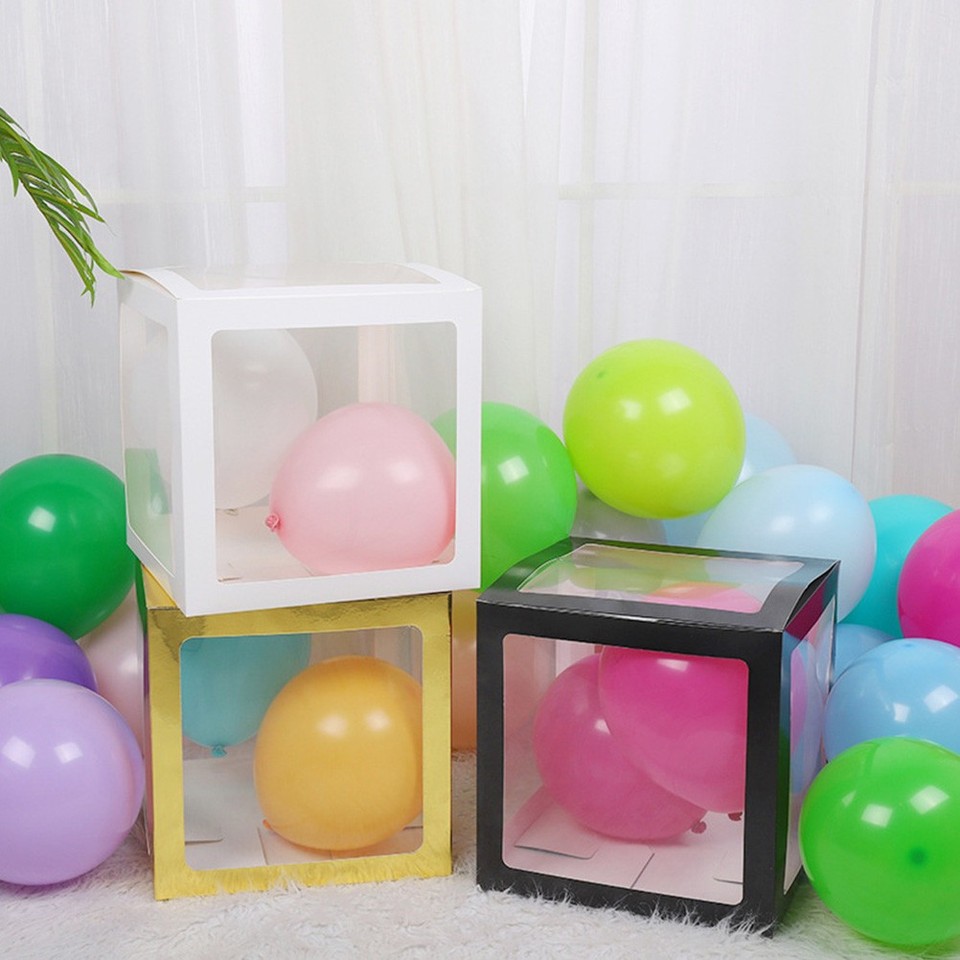 4Pcs Empty Party Balloon Boxes Birthday Party Decorations Balloon Box ...