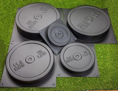 DIY Concrete Weight Mold Set - 5 Pcs ABS Plastic 2Mm Thick - Dumbbell ...