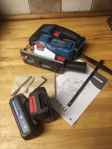 Erbauer EXT 18V Cordless Jigsaw EJS18-Li 2x 2ah Batteries Charger Read ...