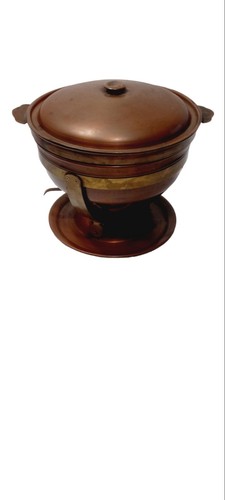 5 Piece Copper Chafing Dish Pot Large EMPRESS WARE Solid Heavy Vintage ...