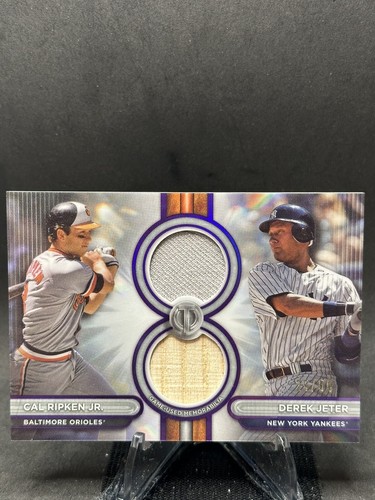 2024 Topps Tribute CAL RIPKEN JR. & DEREK JETER Dual Patch/Bat Relic ...