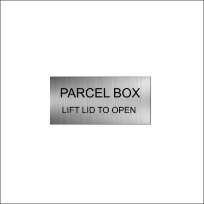 Parcel Box Lift Lid To Open Aluminium Metal Sign Letters Mail Delivery ...