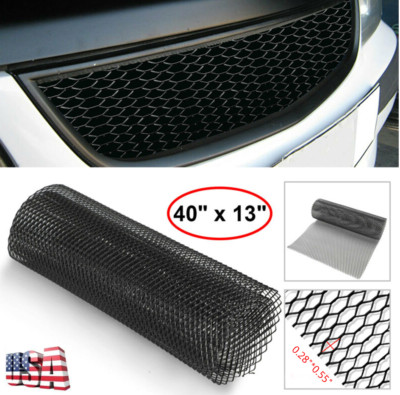 40"x13'' Mesh Grill Cover Car Front Bumper Fender Hood Vent Grille Net ...