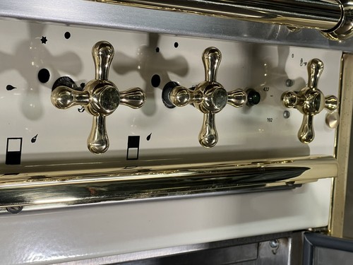 Morice 51” Gas Enamel Brass Range French Top La Cornue Custom Made ...