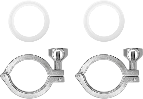2 Inch Tri Clamp Heavy Duty with Silicone Gasket 2" Single Pin Tri ...