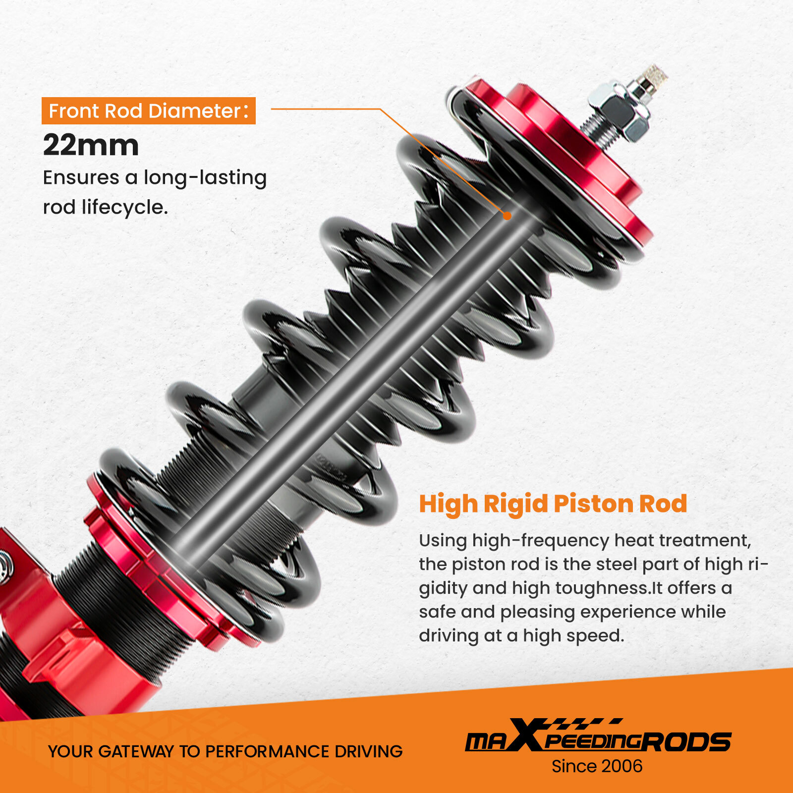 Adjustable height Coilover Shocks for Holden Commodore VE Wagon Sedan ...
