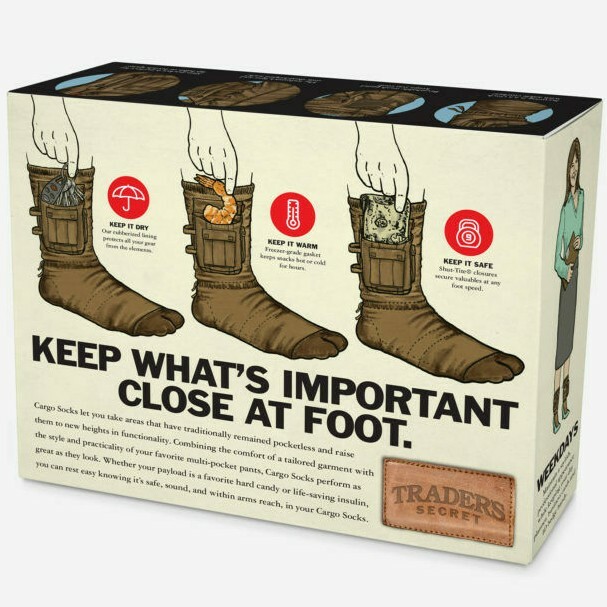 CARGO SOCKS Prank Fake Gag Funny PARODY Joke Gift Box birthday ...