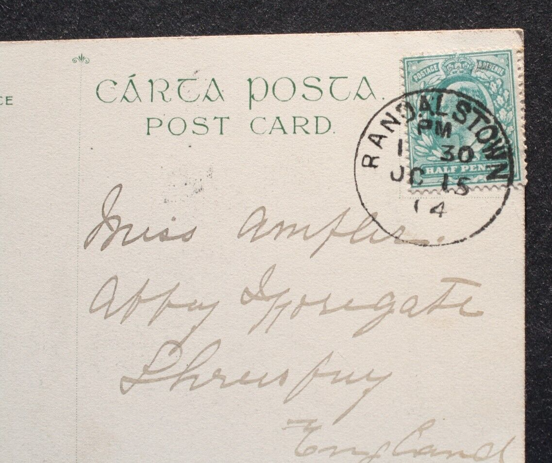 Randalstown, Co.Antrim, Northern Ireland 1914 postmark on a Bridge ...