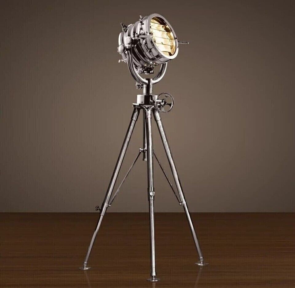 Nautical Spotlight Hollywood Searchlight Steel Tripod Floor Lamp 70 ...