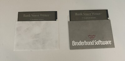 Apple II Bank Street Writer IIc IIe by Broderbund - Program Disk Floppy ...