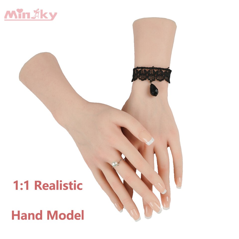 Silicone Female Hand Model Fake Hand Mannequin Display Jewelry Model ...